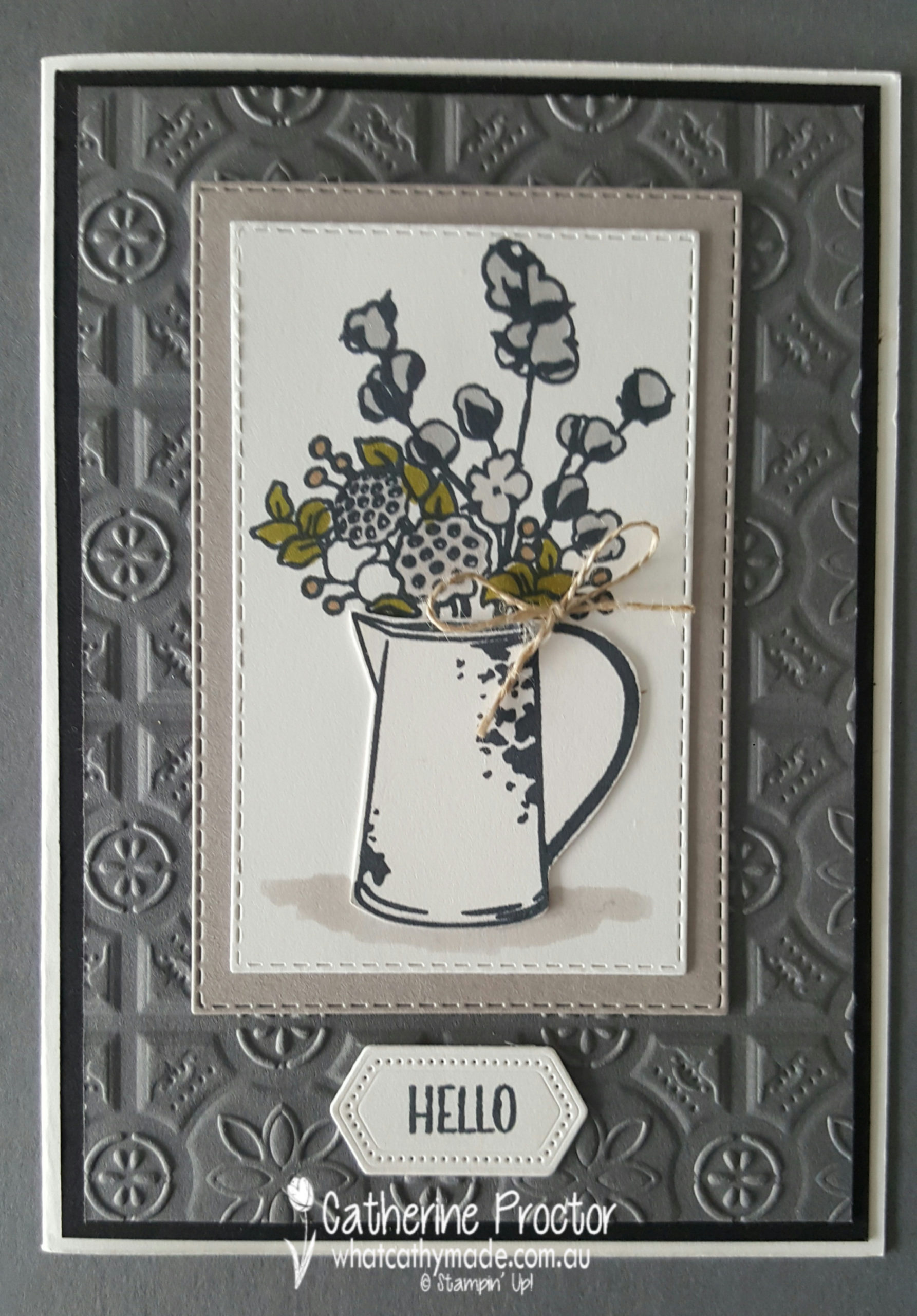Stampin' Up! Country Home Hello Cards - What Cathy Made