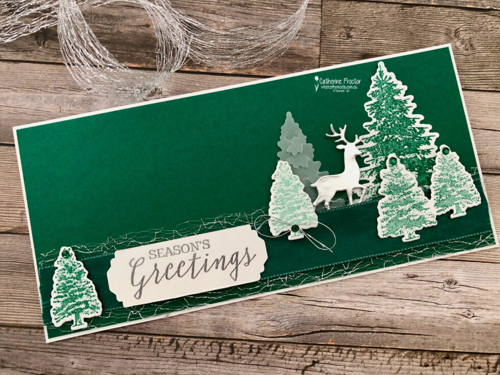 CASEing the Catty - Shaded Spruce and Silver Christmas Card - What ...