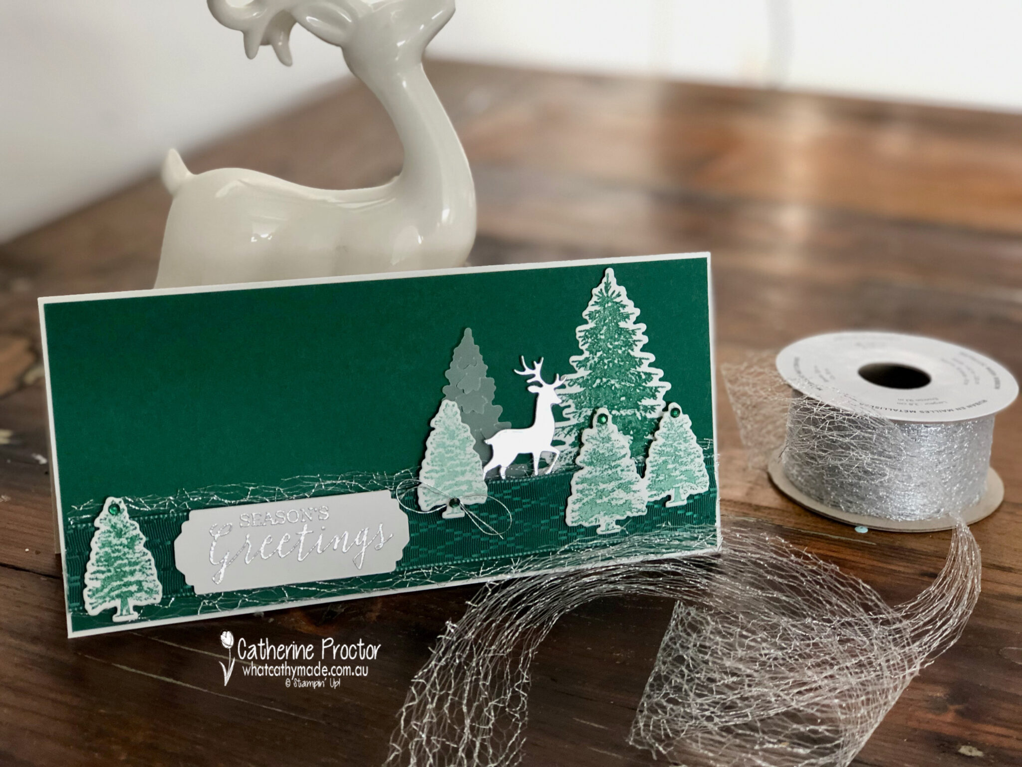 CASEing the Catty - Shaded Spruce and Silver Christmas Card - What ...