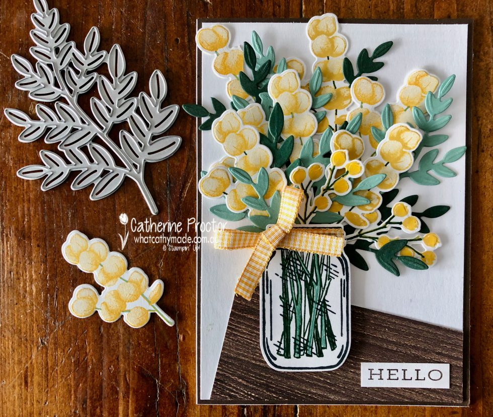 Stampin' Up! Forever Fern Wattle Card - What Cathy Made