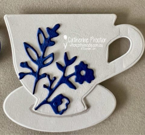 Starry Sky Teacup Dies Card - Week 3 AWH Colour Creations - What Cathy Made