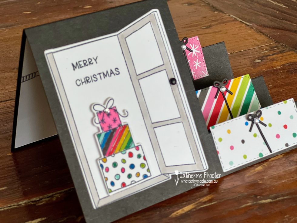 Stampin' Up! Warm Welcome Side Step Christmas Card - What Cathy Made