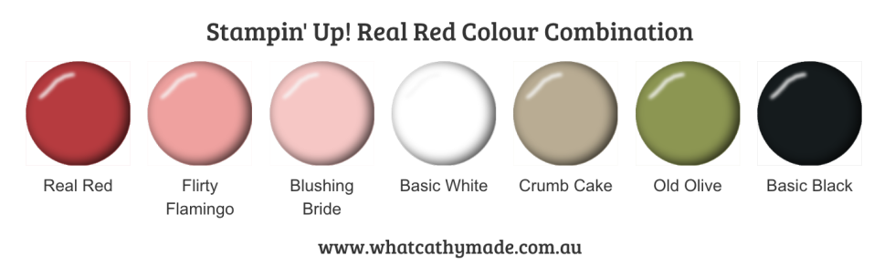 Stampin' Up! Real Red Around The Bend Dies Card - What Cathy Made