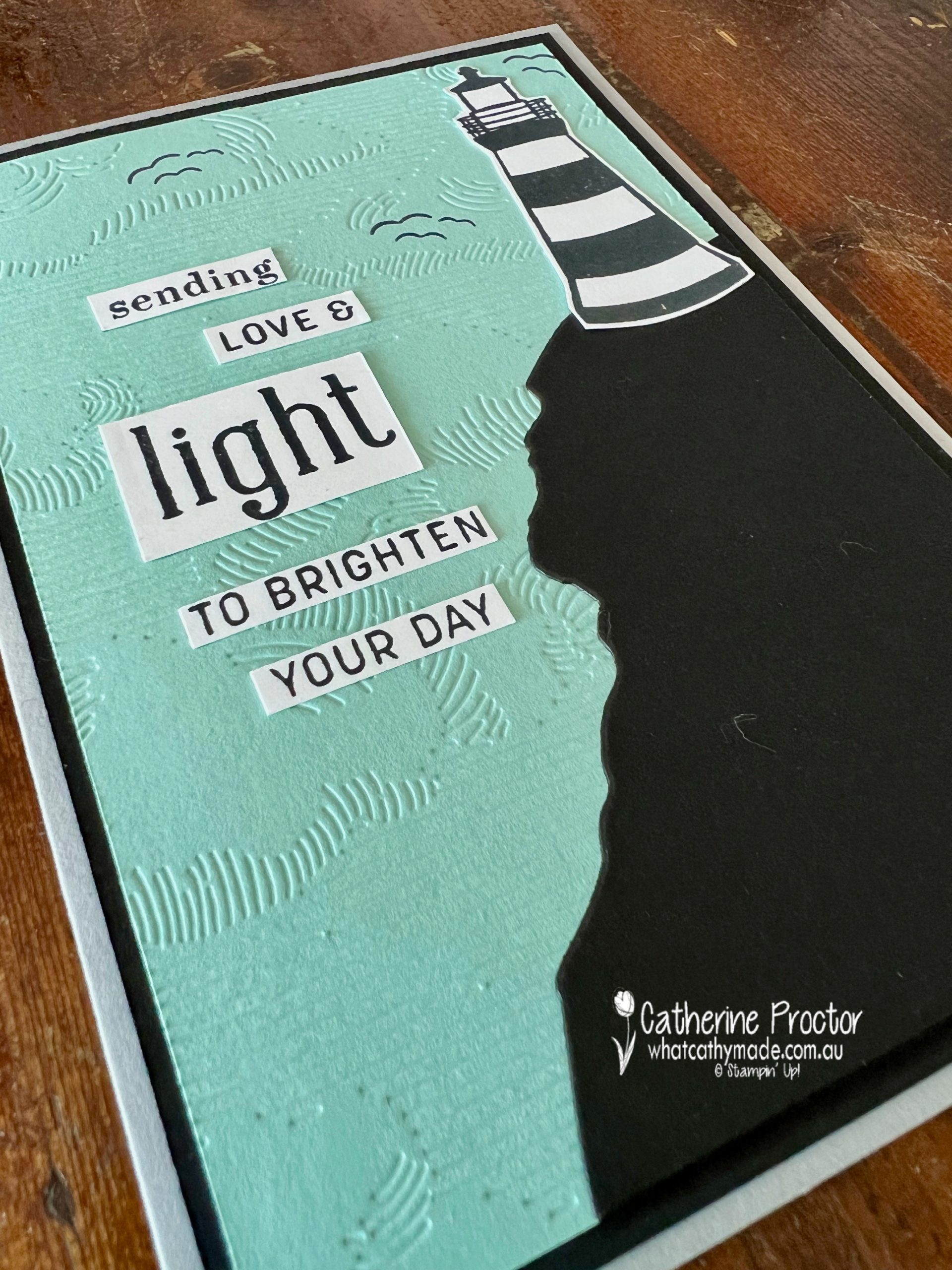 Stampin' Up! Pool Party Into the Clouds Lighthouse Card - Week 39 AWH ...