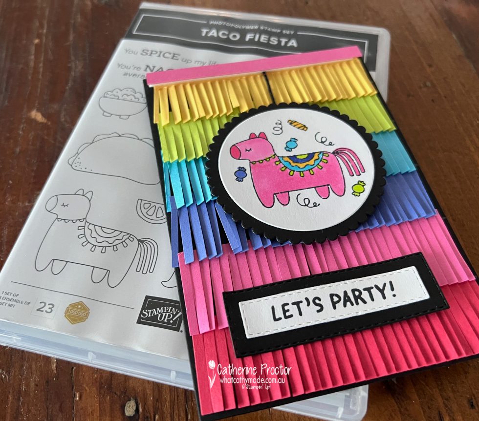 Stampin' Up! Polished Pink Taco Fiesta Birthday Card - Week 38 AWH ...