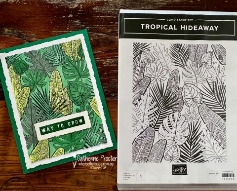 Stampin' Up! Shaded Spruce Tropical Cards - What Cathy Made