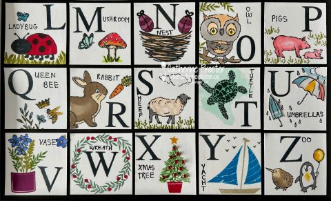 Classic Letters Stamp Set Alphabet Sampler - What Cathy Made