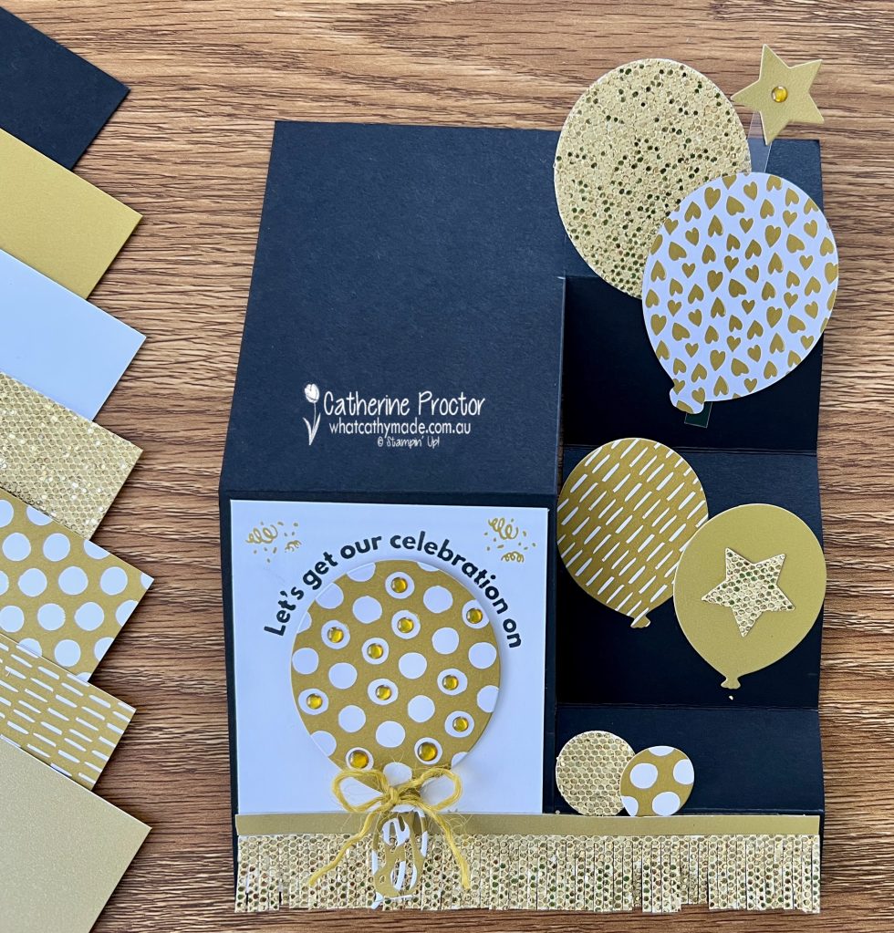 Wild Wheat Beautiful Balloon Side Stepper Card - What Cathy Made