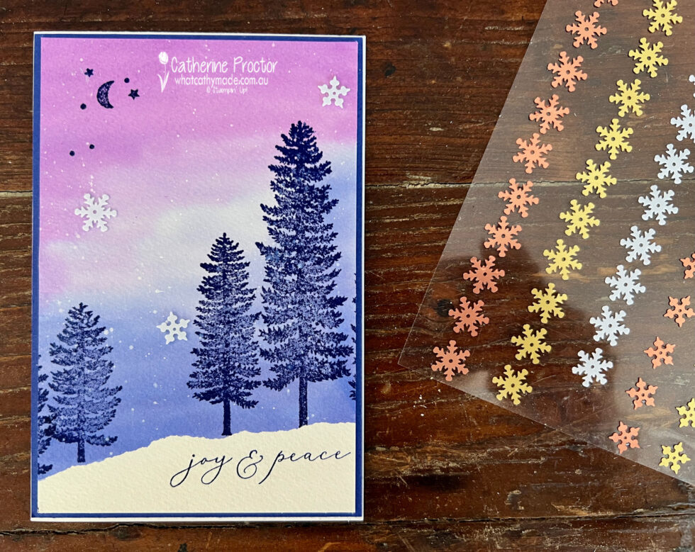 Gorgeous Grape Forever Forest Watercoloured Christmas Card - What Cathy ...