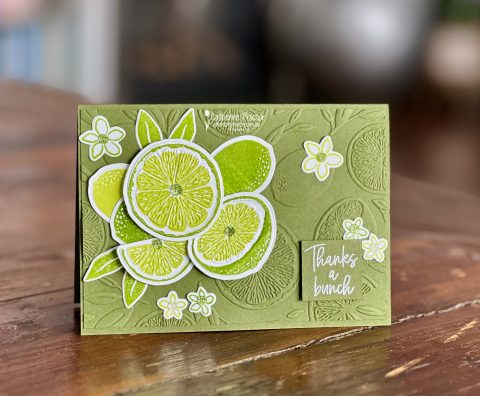 Lemon Lime Twist Sweet Citrus Thank You Card - What Cathy Made