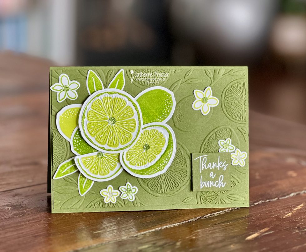 Lemon Lime Twist Sweet Citrus Thank You Card - What Cathy Made