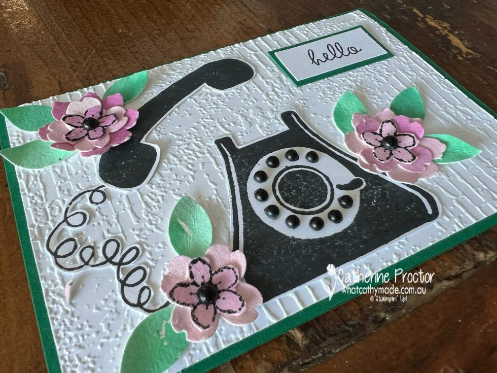 AWH Colour Creations Let's Chat Shaded Spruce Card - What Cathy Made