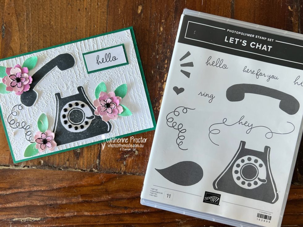 AWH Colour Creations Let's Chat Shaded Spruce Card - What Cathy Made