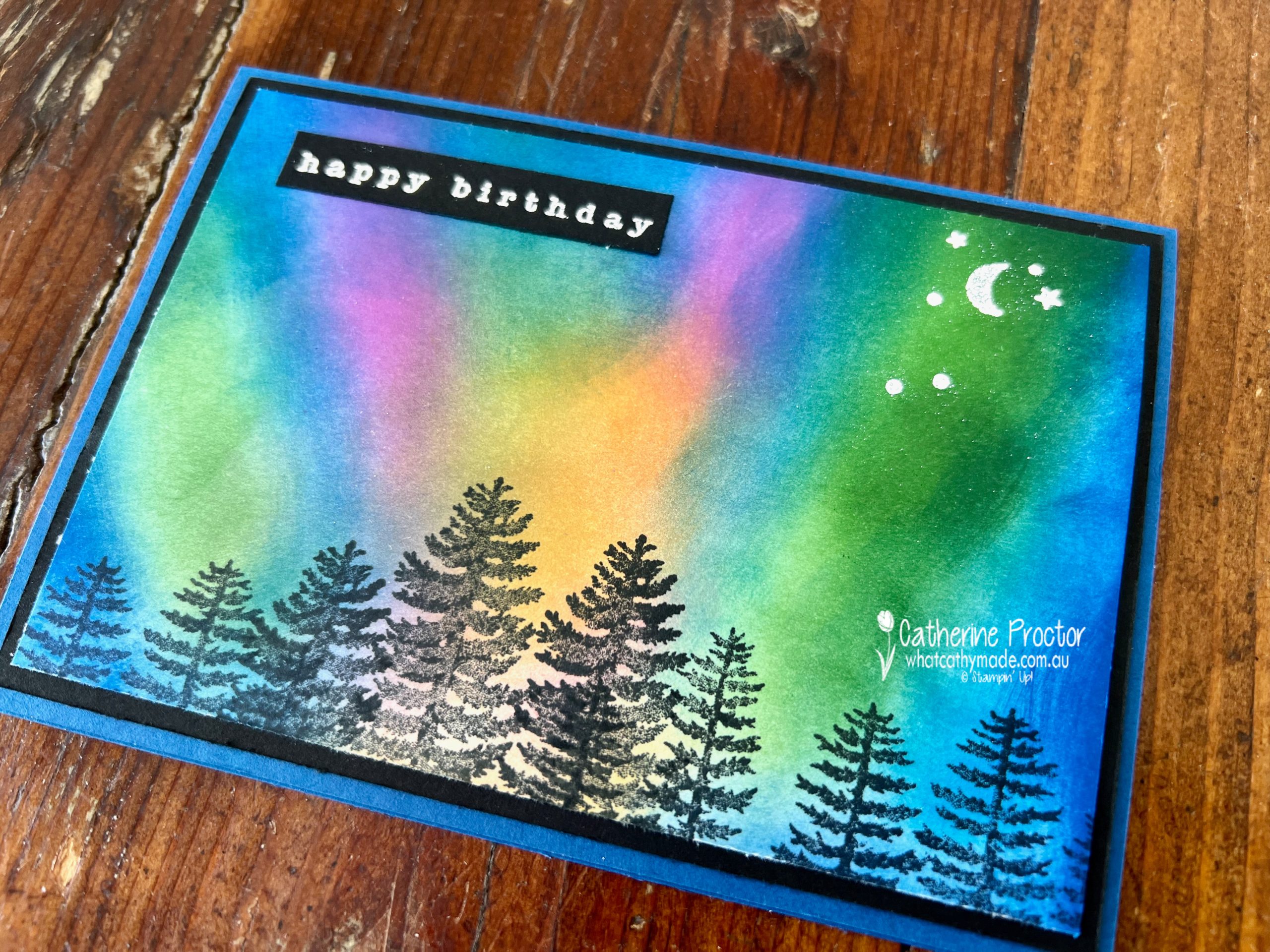 Stampin' Up! Blueberry Bushel Birthday Card - What Cathy Made