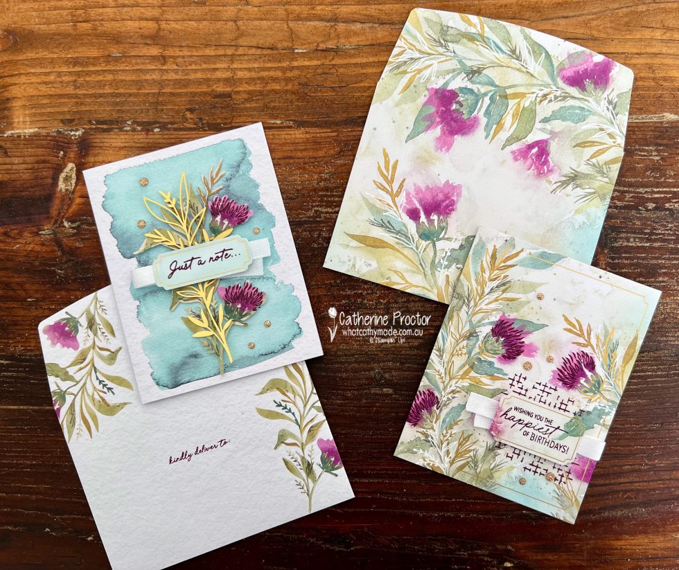 Stampin' Up! Blackberry Bliss Cards - What Cathy Made