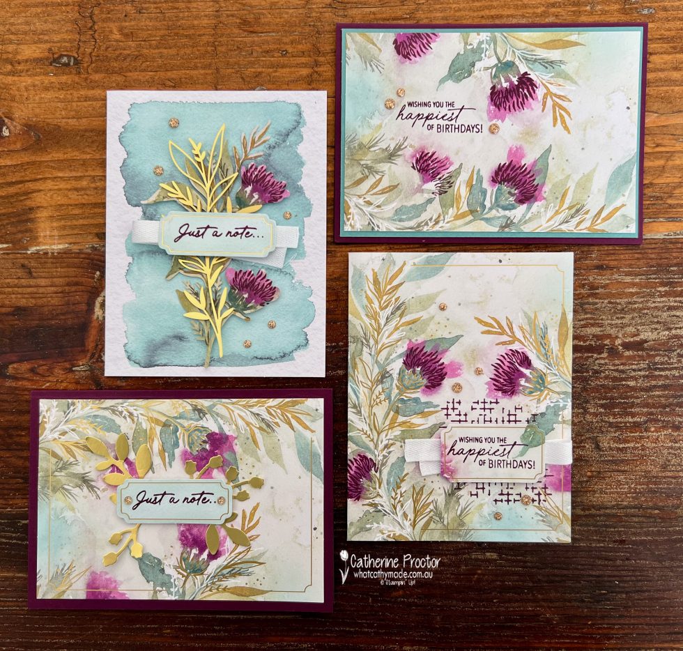Stampin' Up! Blackberry Bliss Cards - What Cathy Made