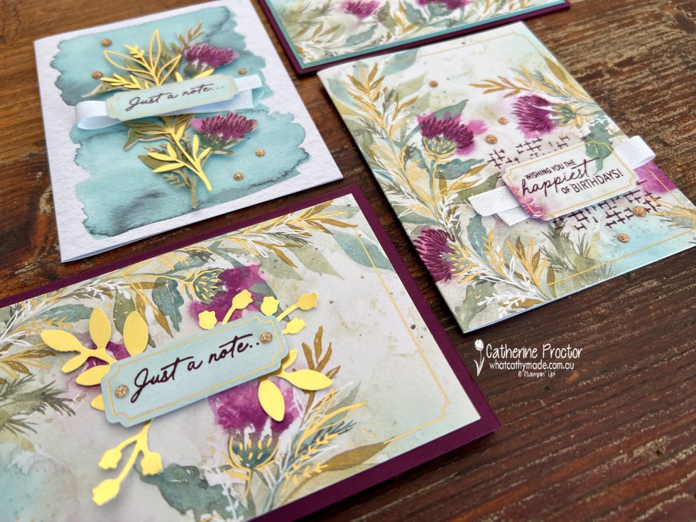 Stampin' Up! Blackberry Bliss Cards - What Cathy Made