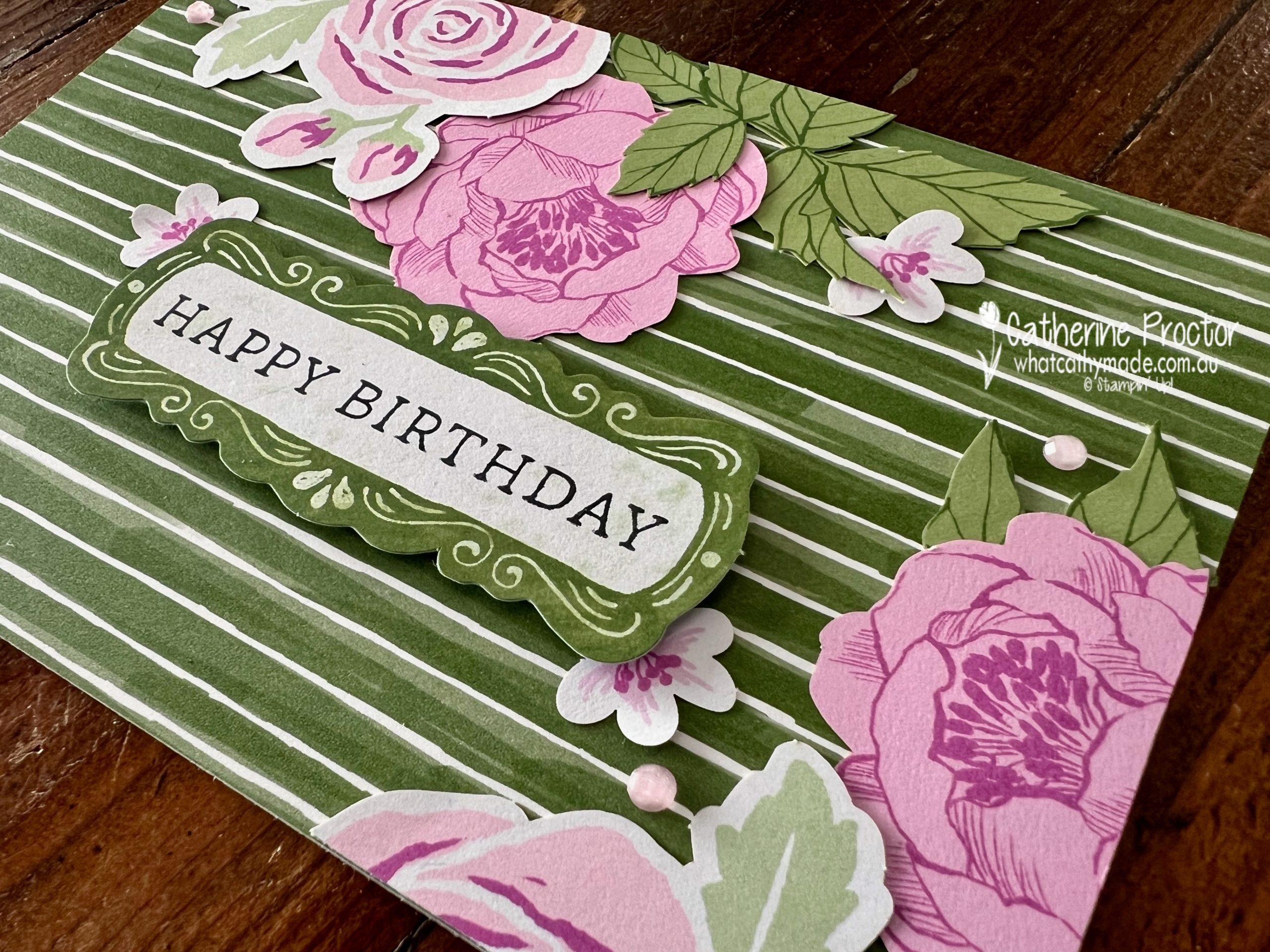 Stampin' Up! No Stamping Bubble Bath Card - What Cathy Made