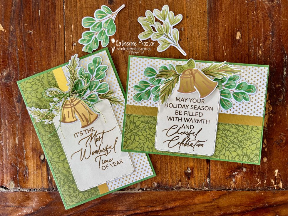 Stampin' Up! Garden Green Cards using the Season of Green & Gold Suite ...