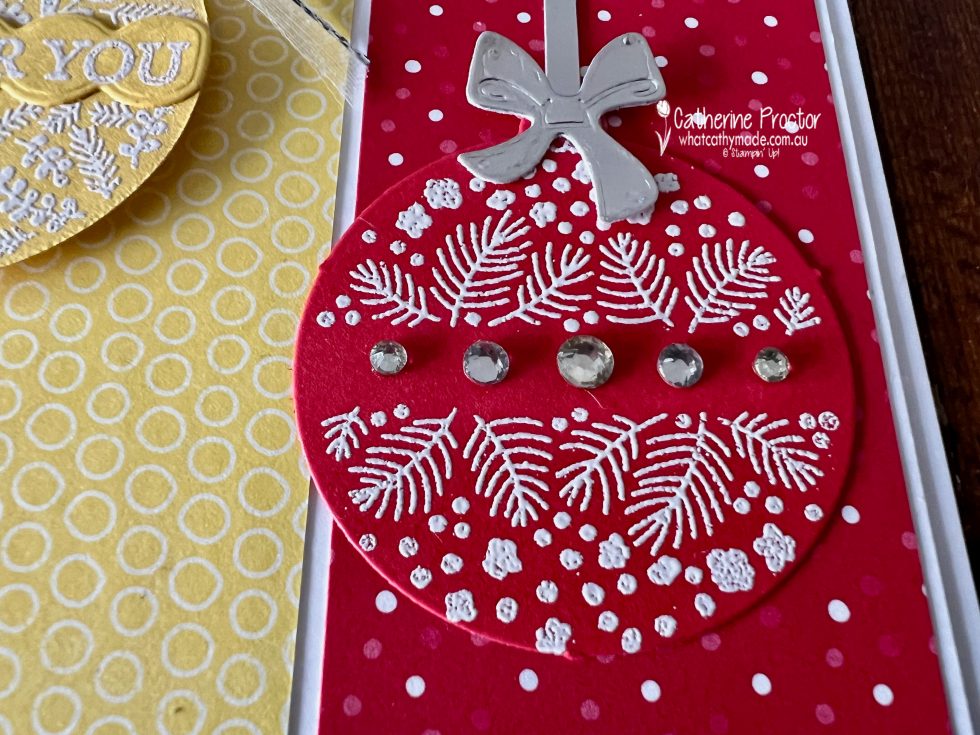 Stampin' Up! Hang An Ornament Christmas Card - What Cathy Made