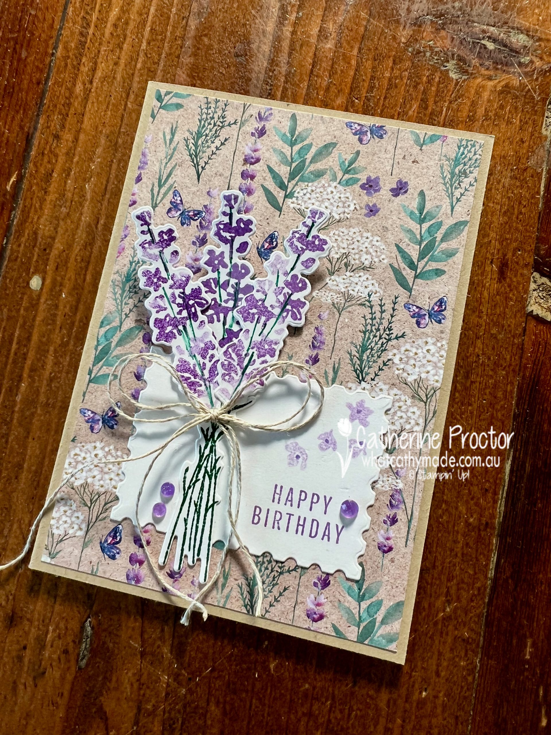 Stampin' Up! Highland Heather Card - What Cathy Made