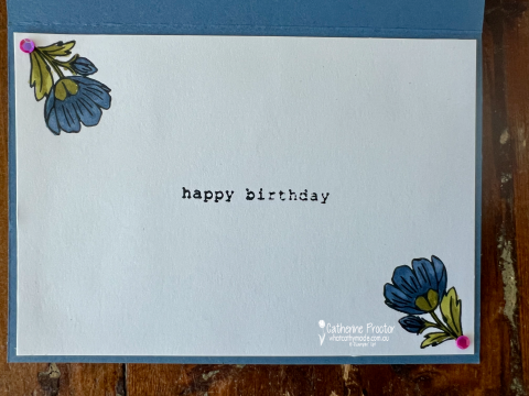 Stampin' Up! Corner in Bloom Misty Moonlight Card - What Cathy Made