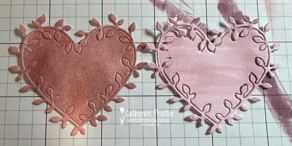 Stampin' Up! Heart Shaped Bundle Moody Mauve Card - What Cathy Made