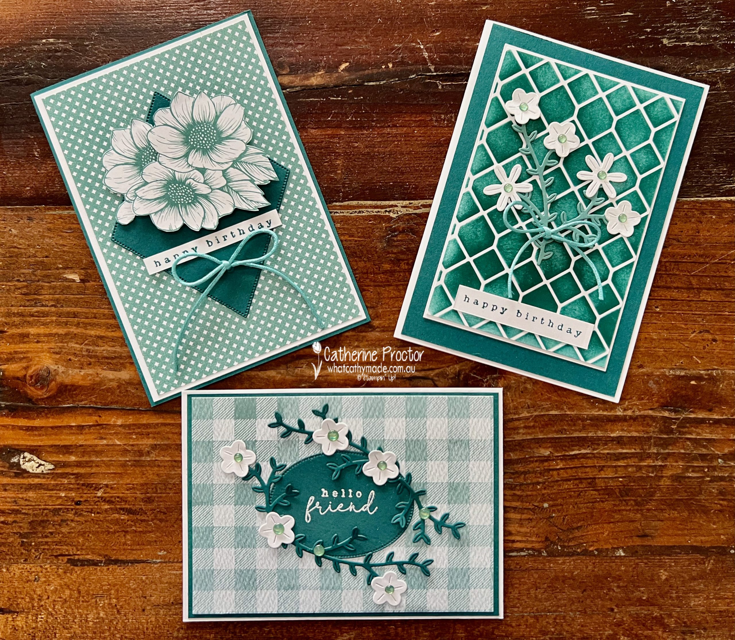 Pretty Peacock and Lost Lagoon Cards - What Cathy Made